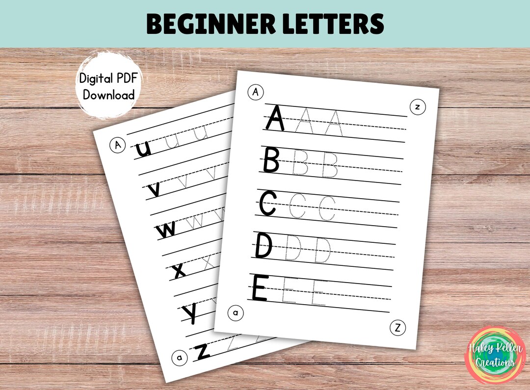 Alphabet Handwriting Practice Printable Tracing Letters A to Z ...