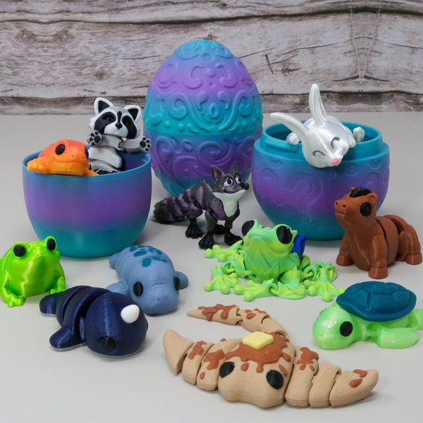 Mystery Egg Animals 3d Printed - Etsy