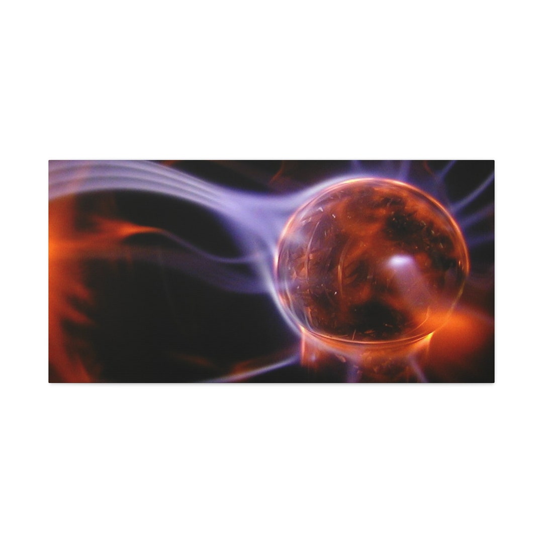 Plasma Ball Painting, Panoramic Framed Canvas Art Print, Wall Art ...
