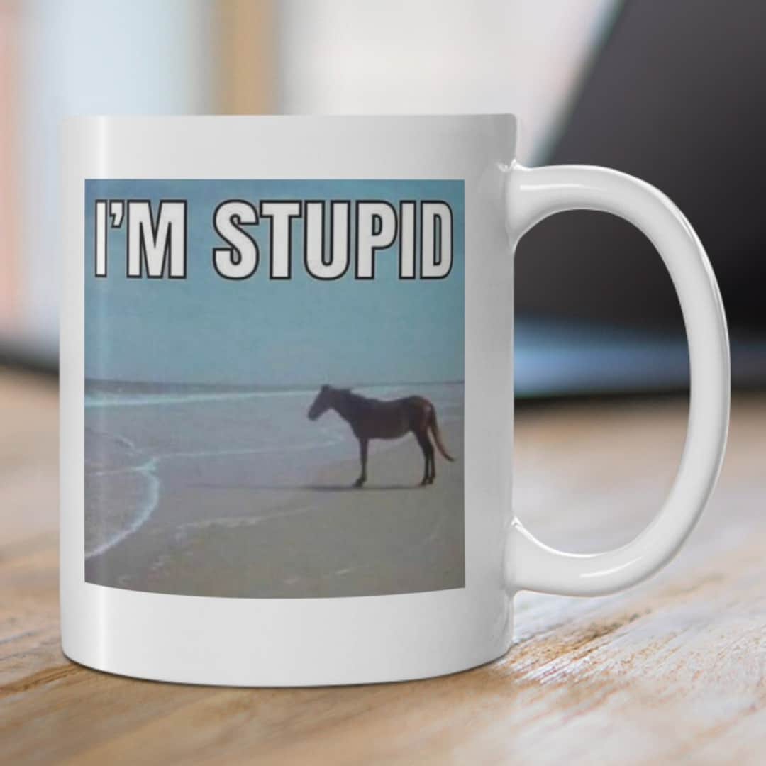 I'm Stupid Horse Meme Ceramic Mug 11oz Dishwasher Safe Funny Office Mug ...