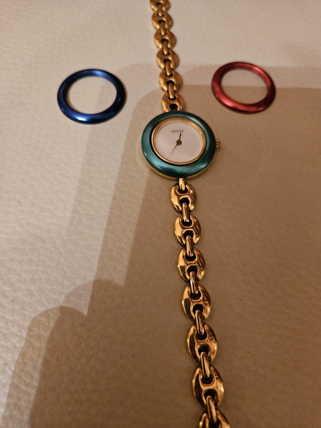 Retro Watch Gucci Changeable Bezel Color Watch 90's Watch - Etsy