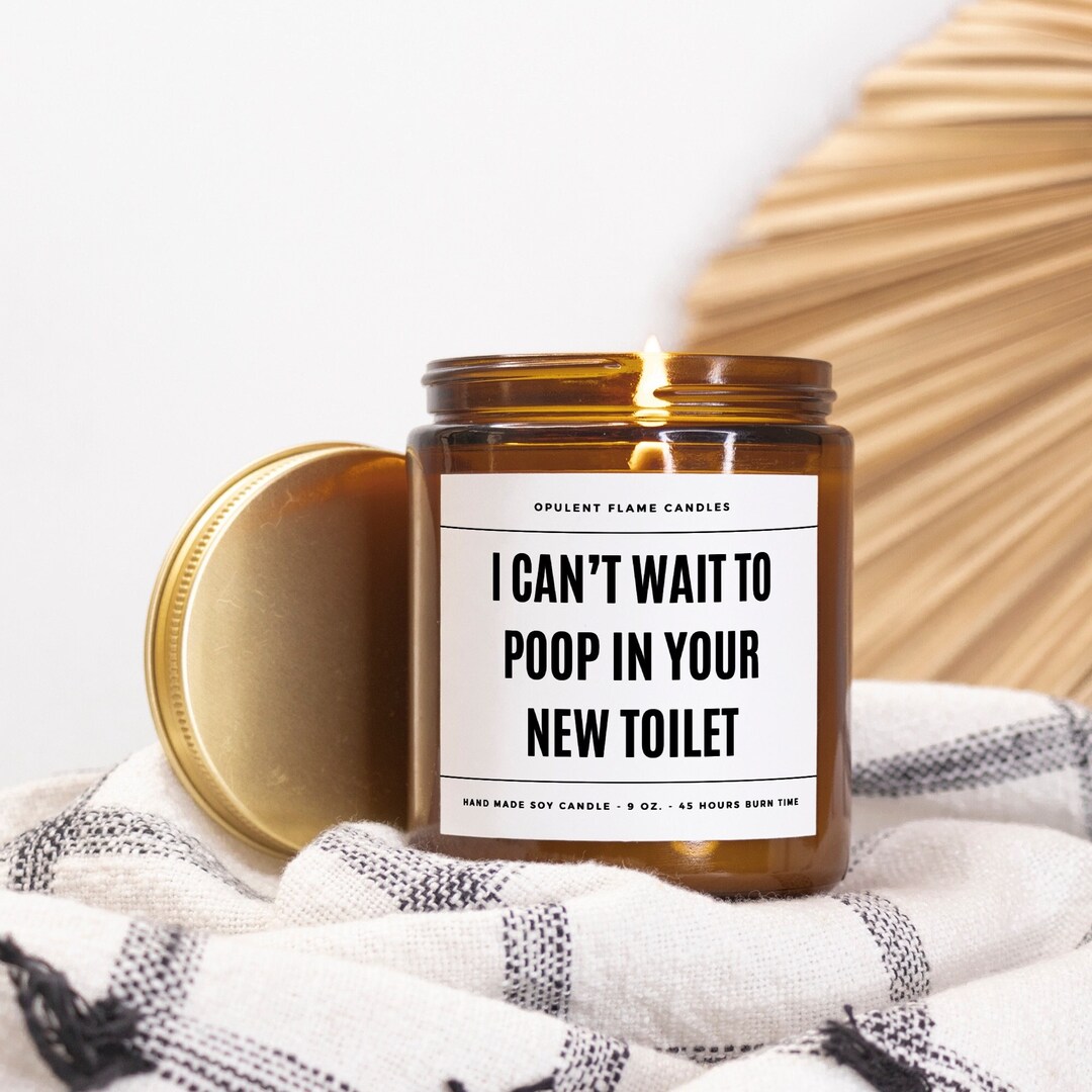 Poop in Your Toilet Housewarming Scented Soy Candle Amber Jar - Etsy
