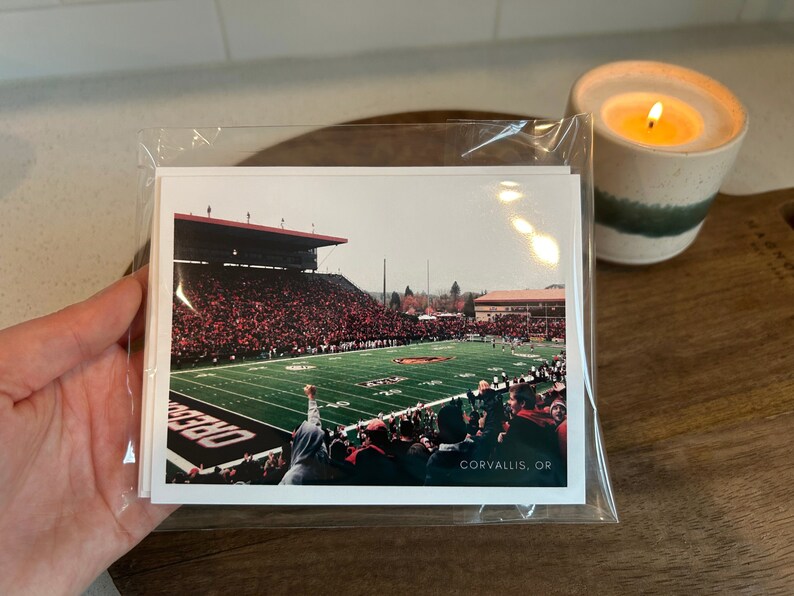 Note Cards Set Featuring Oregon State University Beavers Football Game ...