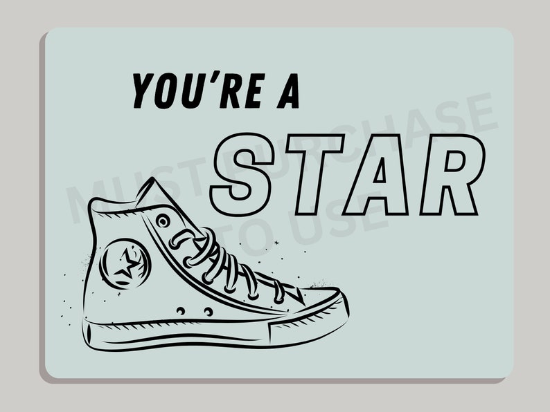 Printable Sneaker Valentine Cards for Kids & Adults Digital Valentines ...