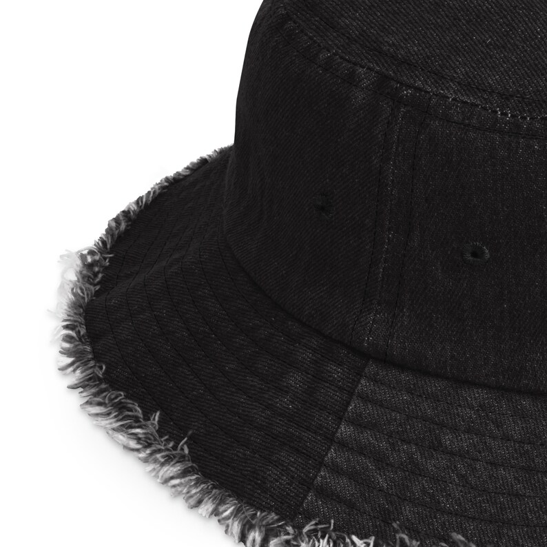 Distressed Denim Bucket Hat - Etsy