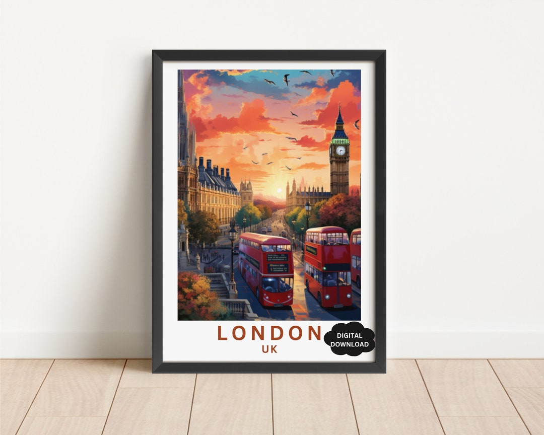 London City Travel Poster Travel Poster Print London City Poster for ...