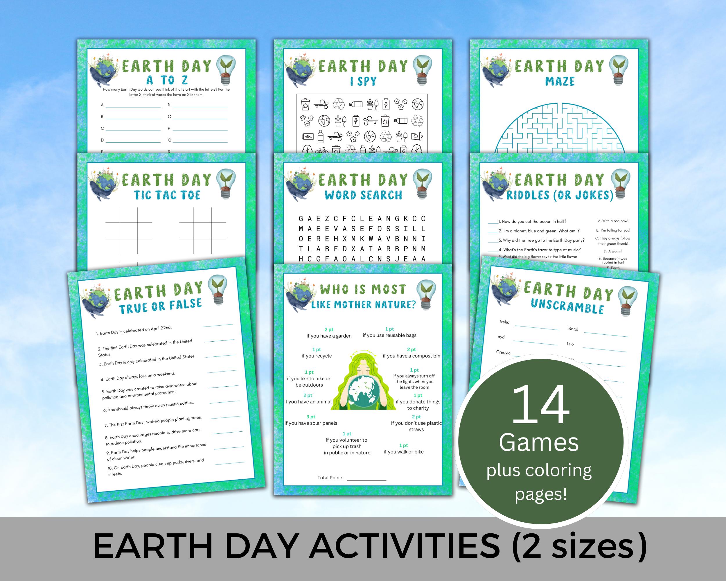 Earth Day Games Bundle, Printable Earth Day Games, Classroom Games ...