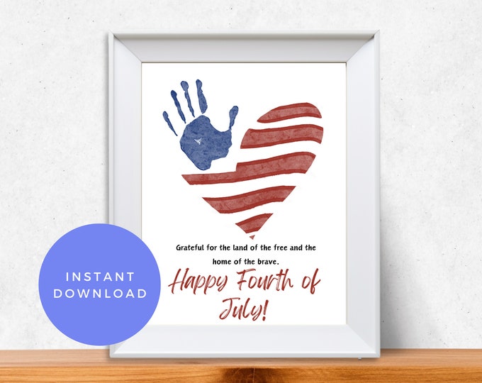 Fourth of July Handprint, Flag Poem, 4th of July Independence Day ...