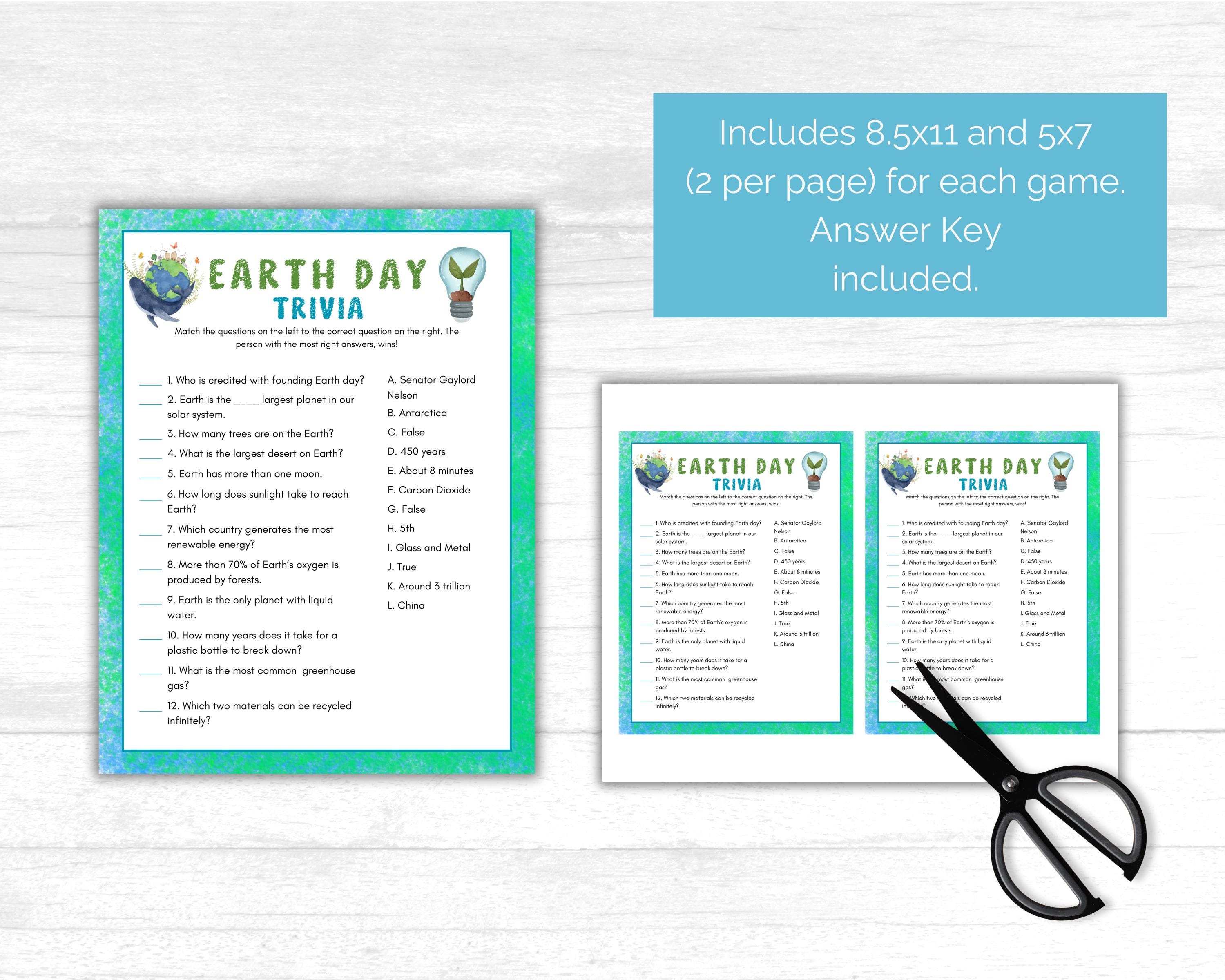Earth Day Games Bundle, Printable Earth Day Games, Classroom Games ...