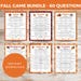 Fall Games, Fall Games Printable, Fall Fest Games, Thanksgiving Trivia ...