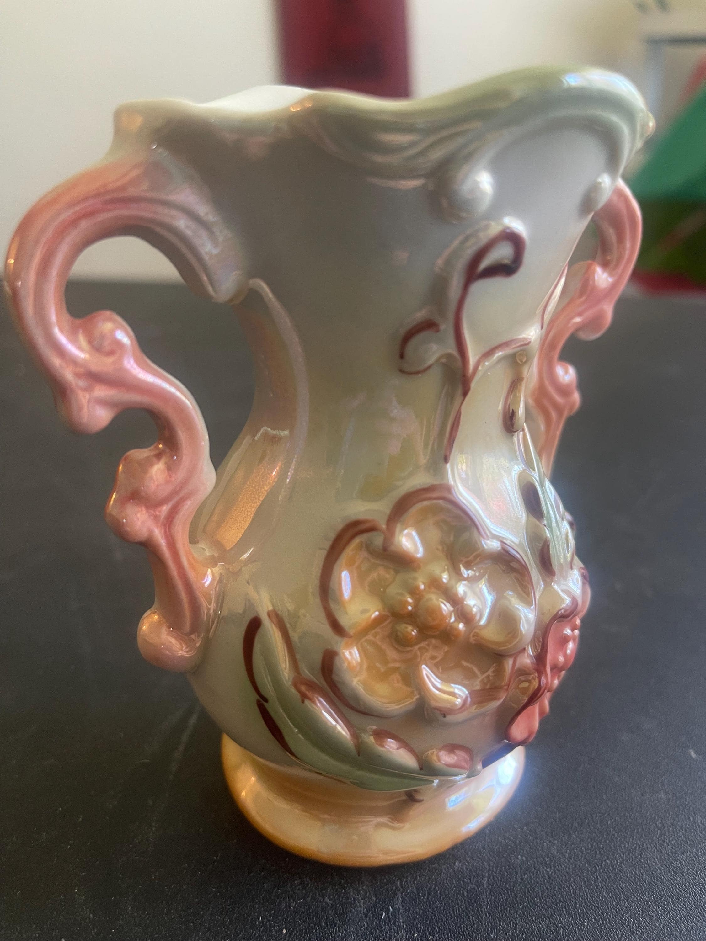 Vintage Lusterware Vase From Brazil - Etsy