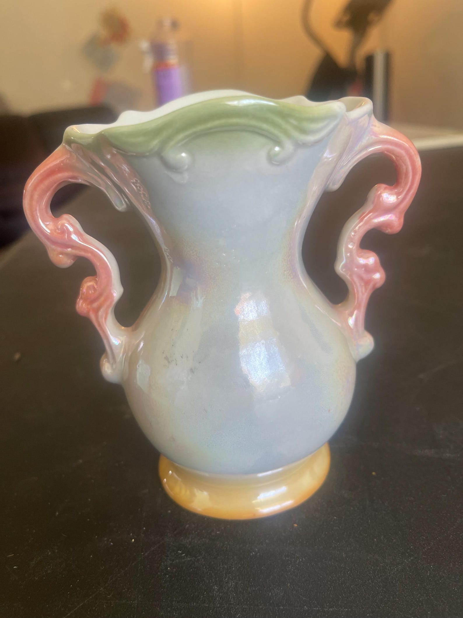 Vintage Lusterware Vase From Brazil - Etsy