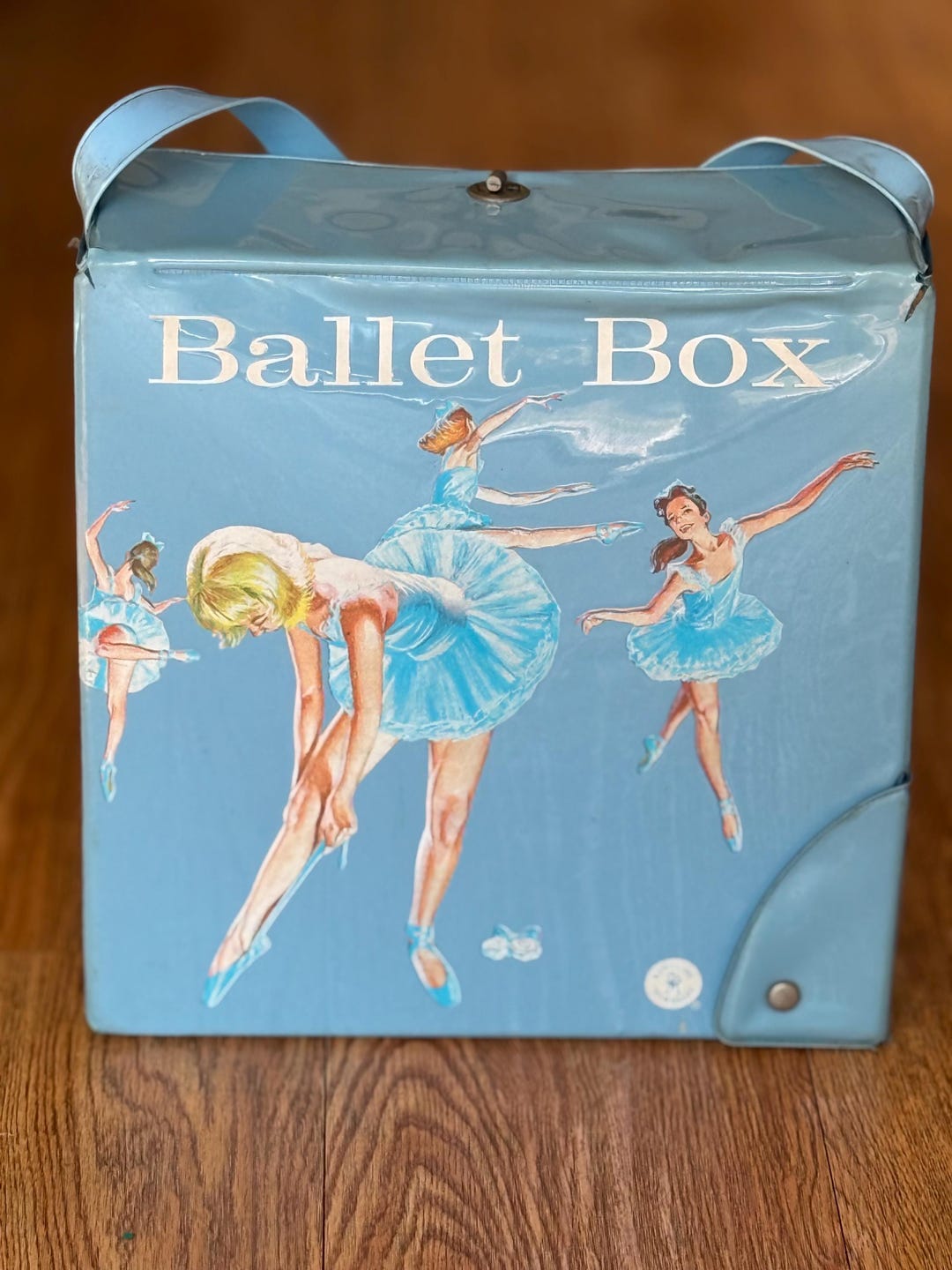 1966 Mattel Blue Vinyl Ballet Box Slipper Vintage Carrying Case With ...
