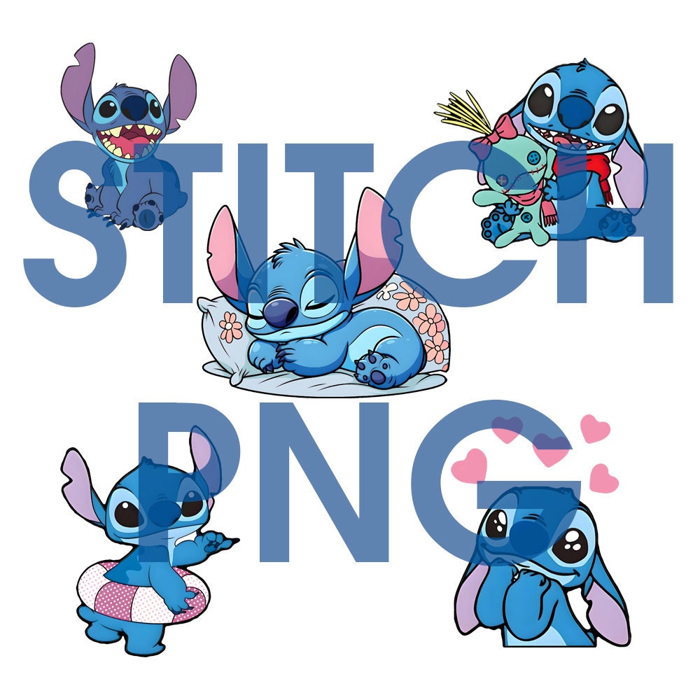 Pack 5 Stitch Png - Etsy