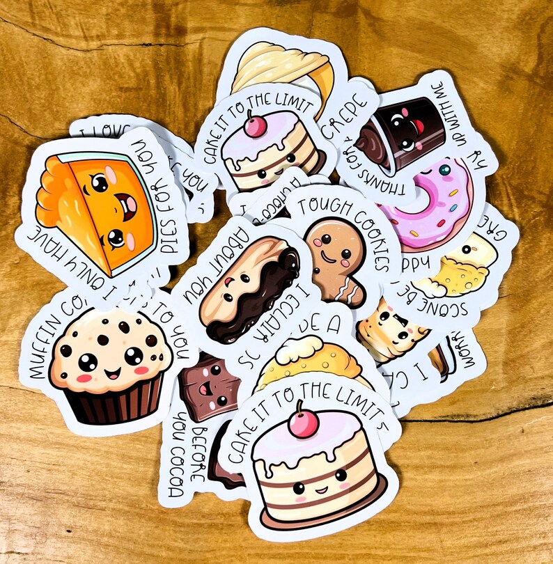 Cute Dessert Pun Stickers - Etsy