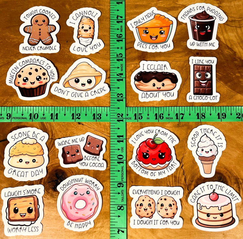 Cute Dessert Pun Stickers - Etsy