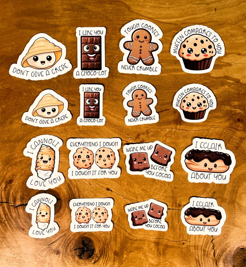 Cute Dessert Pun Stickers - Etsy
