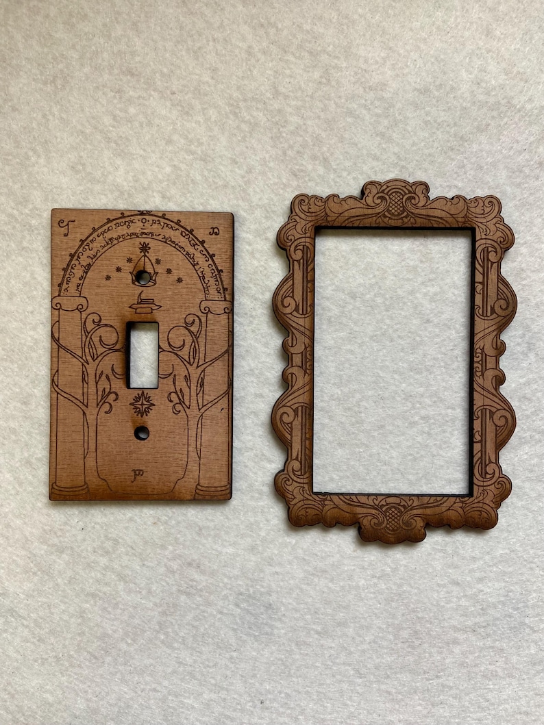 Digital File - Ornate Light Switch Cover Plate File (doors of Durin ...