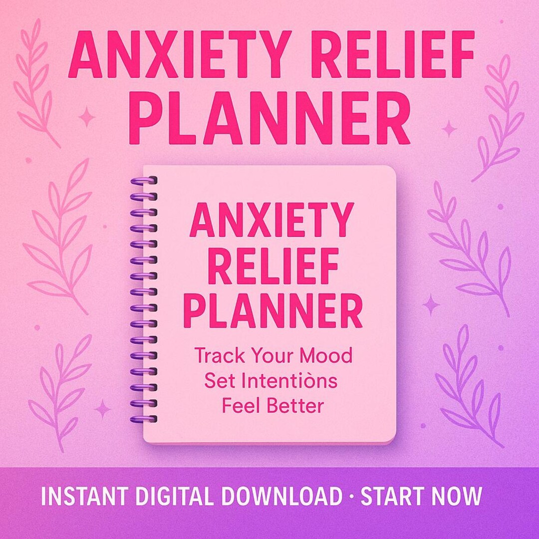 Anxiety Journal Printable PDF: Self Care Mental Health Planner ...