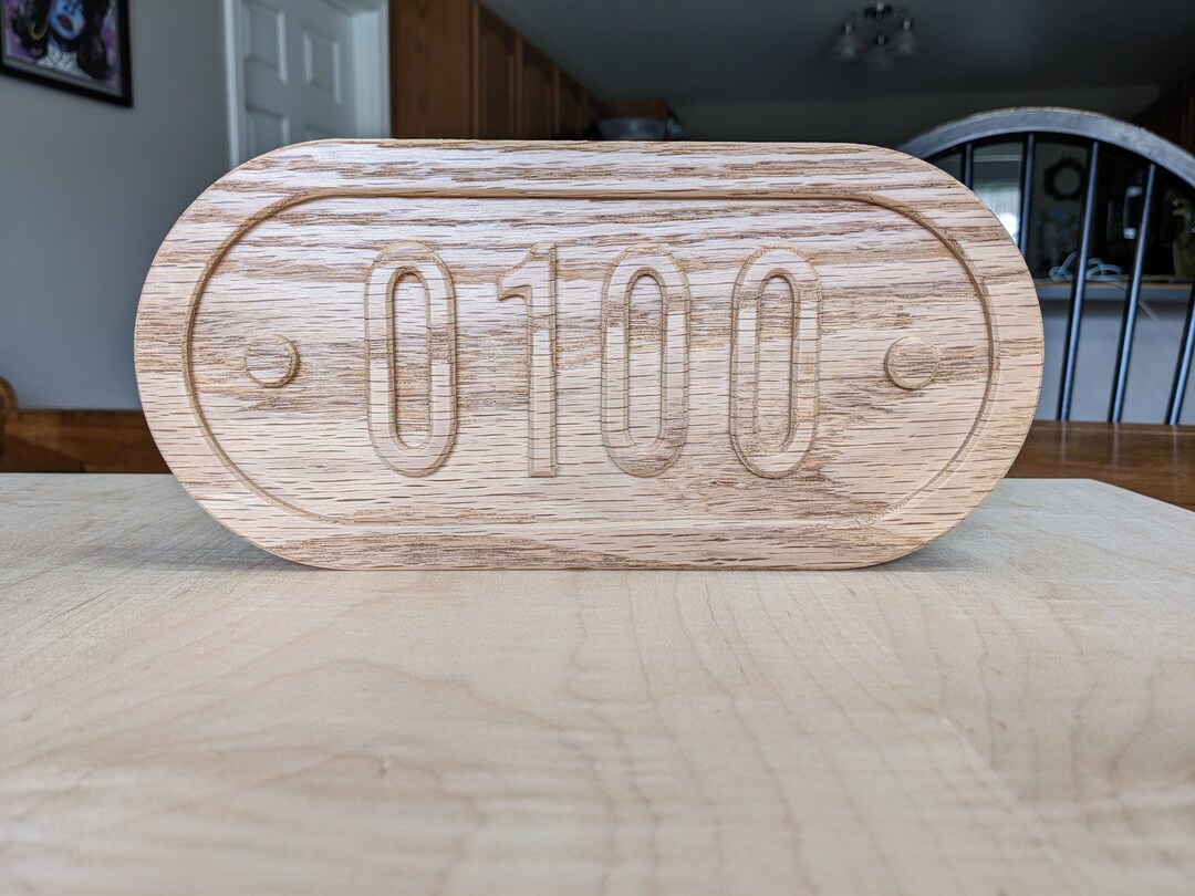 Roblox Doors, Door 100 Sign, Engraved on Red Oak Wood, Hang on a Door ...