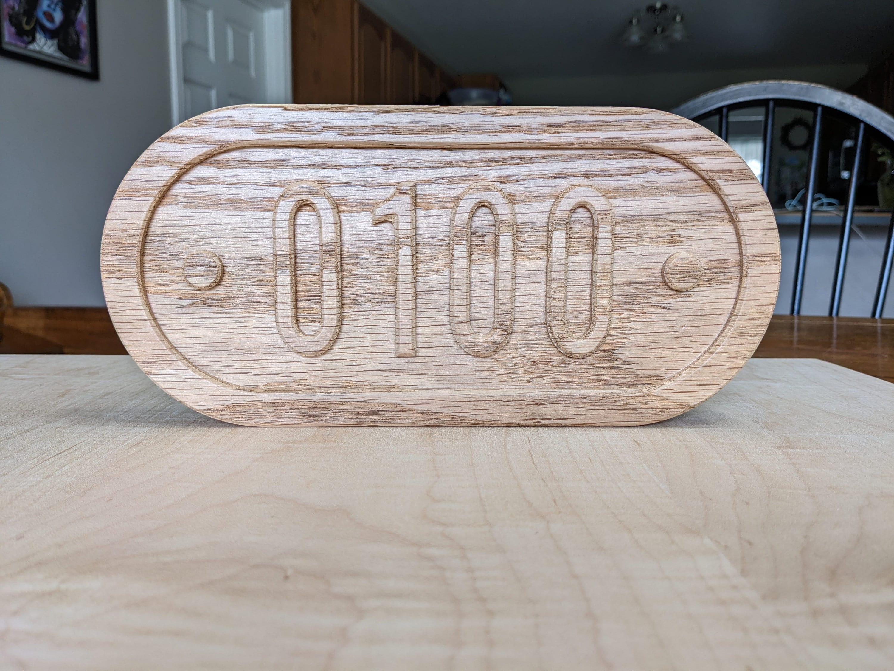 Roblox Doors, Door 100 Sign, Engraved on Red Oak Wood, Hang on a Door ...