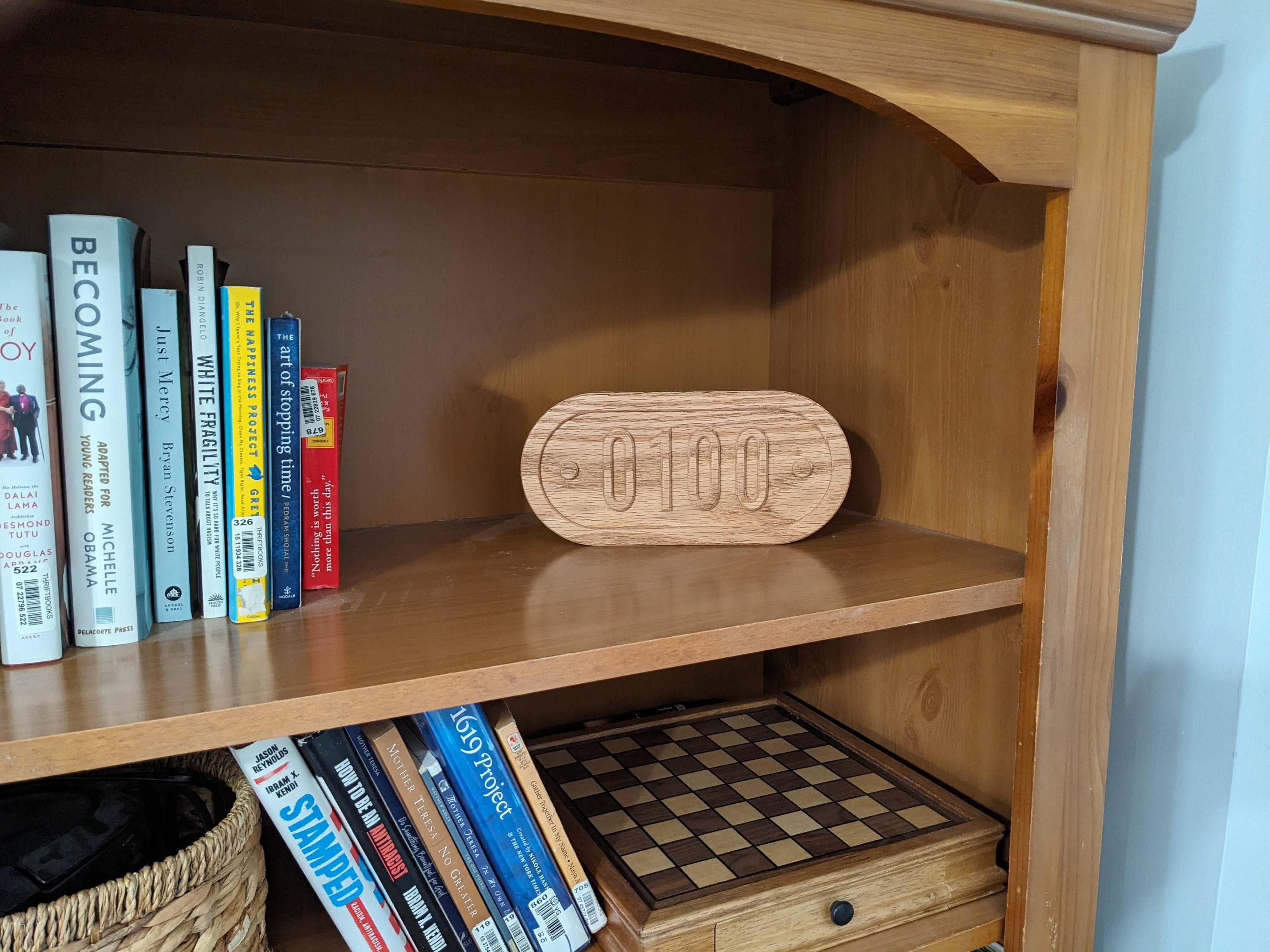 Roblox Doors, Door 100 Sign, Engraved on Red Oak Wood, Hang on a Door ...