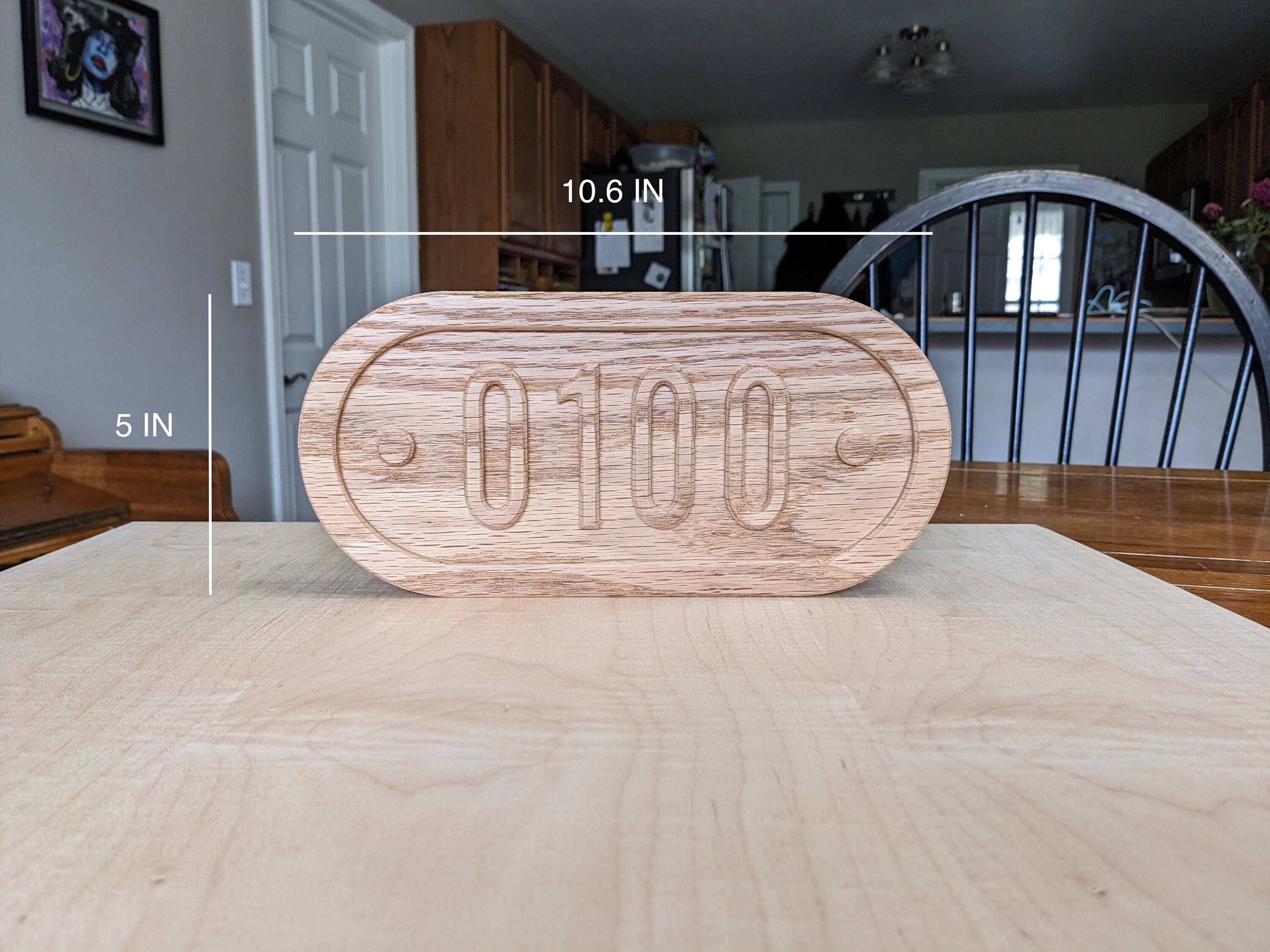 Roblox Doors, Door 100 Sign, Engraved on Red Oak Wood, Hang on a Door ...