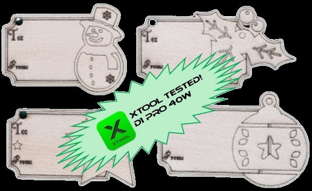 Christmas Gift Tags Laser Cut File - Etsy