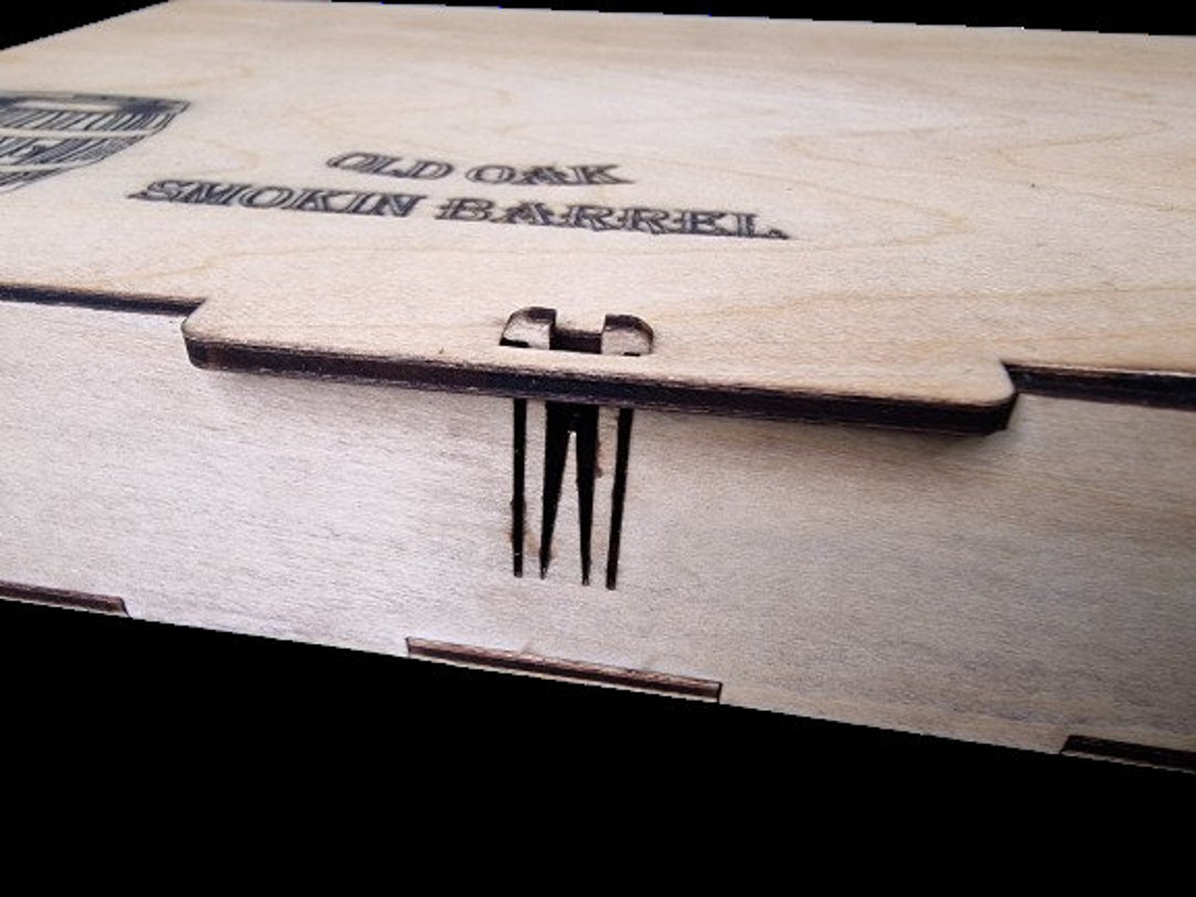 Self Latching Box With Hinged Lid Svg Dxf Maztic - Etsy