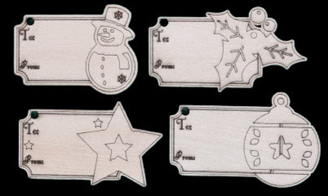 Christmas Gift Tags Laser Cut File - Etsy