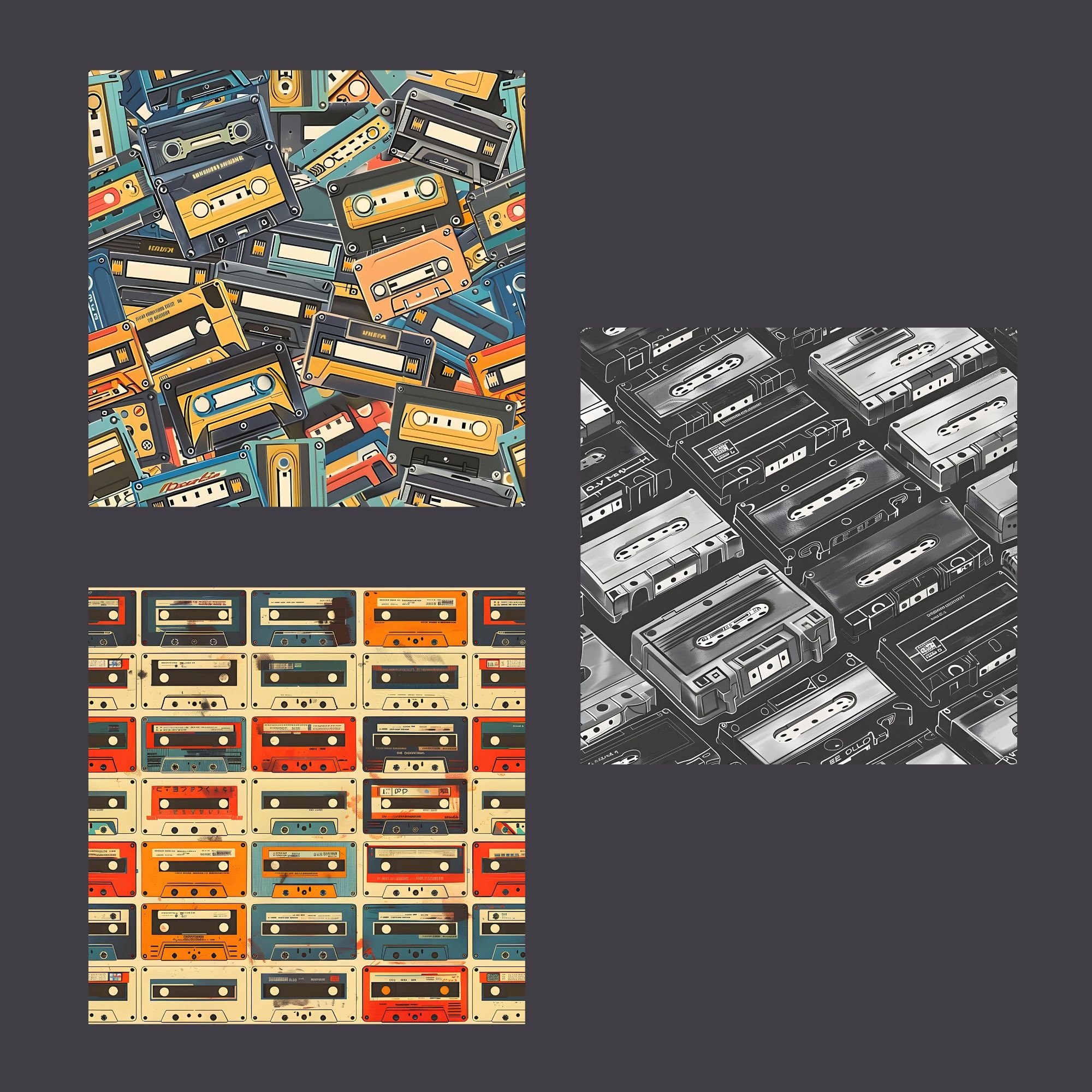 Cassette Tape Classics Seamless Pattern: Analog Memories in Every Loop ...