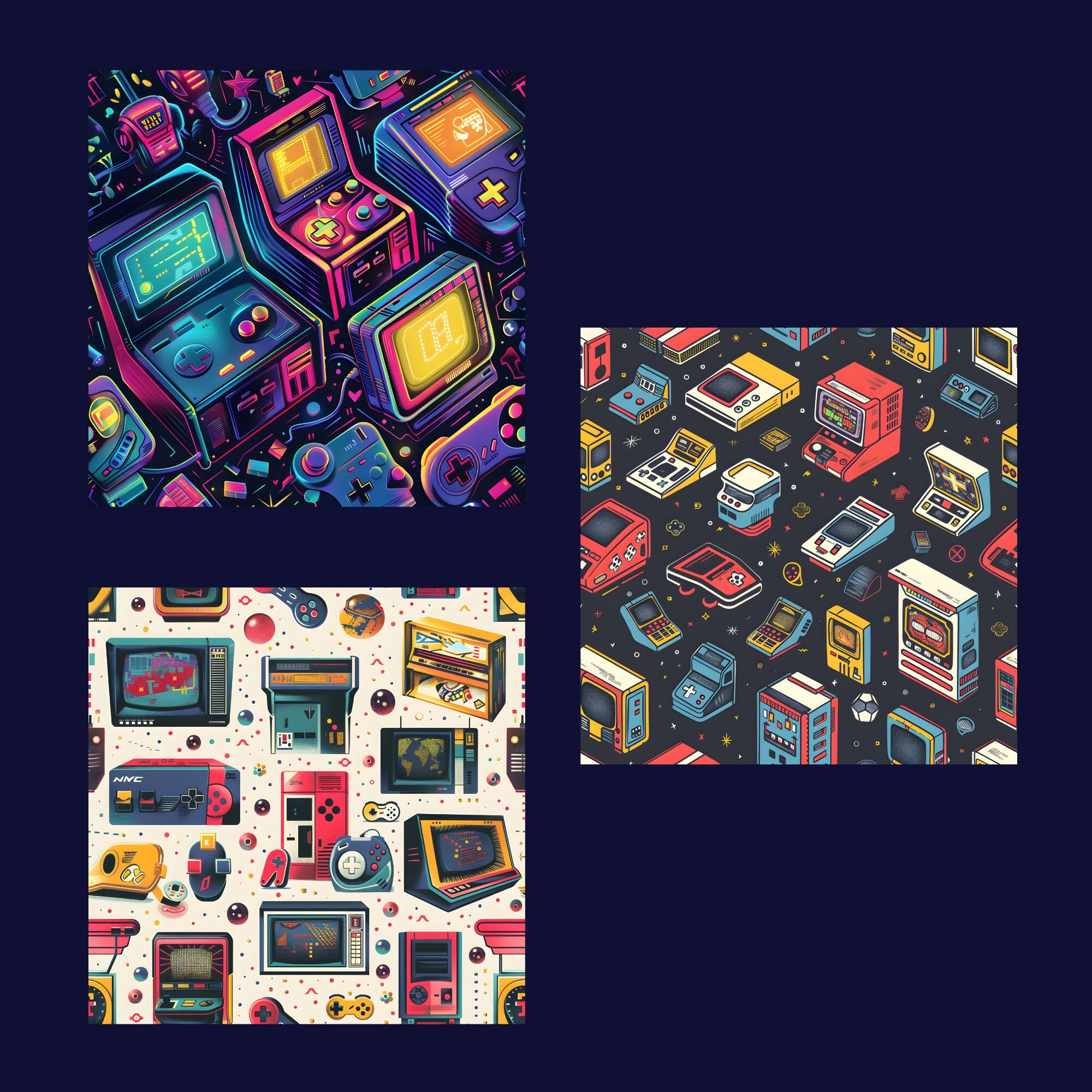 Arcade Fever Seamless Pattern: Retro Gaming Reimagined - Etsy