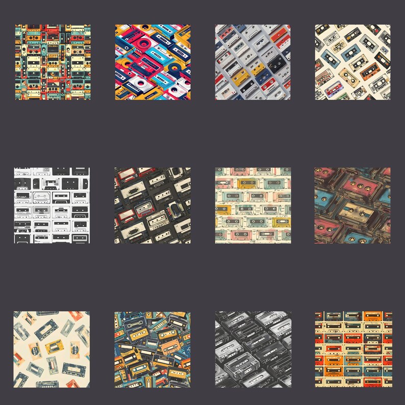 Cassette Tape Classics Seamless Pattern: Analog Memories in Every Loop ...