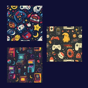 Arcade Fever Seamless Pattern: Retro Gaming Reimagined - Etsy