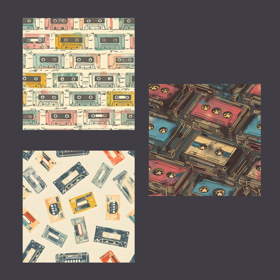 Cassette Tape Classics Seamless Pattern: Analog Memories in Every Loop ...
