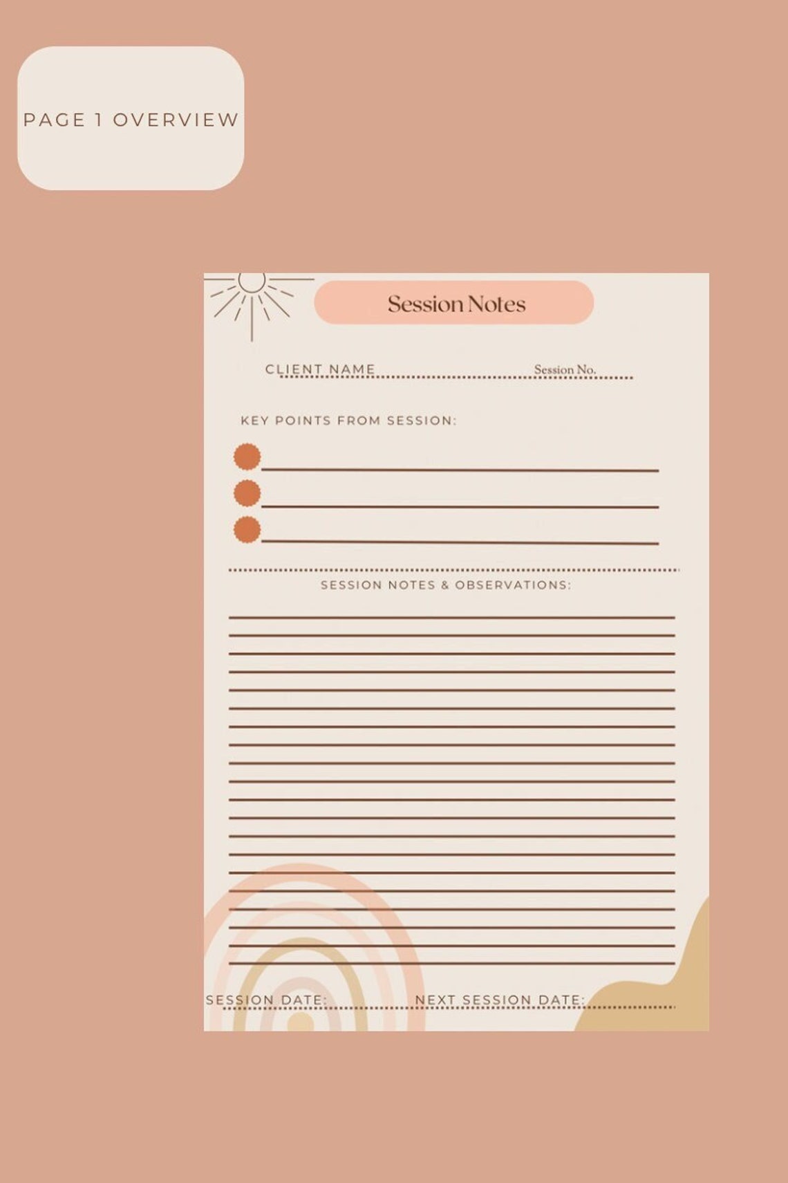 Therapist Note Sheets, Session Sheets, Notes, Therapist Notes Template ...