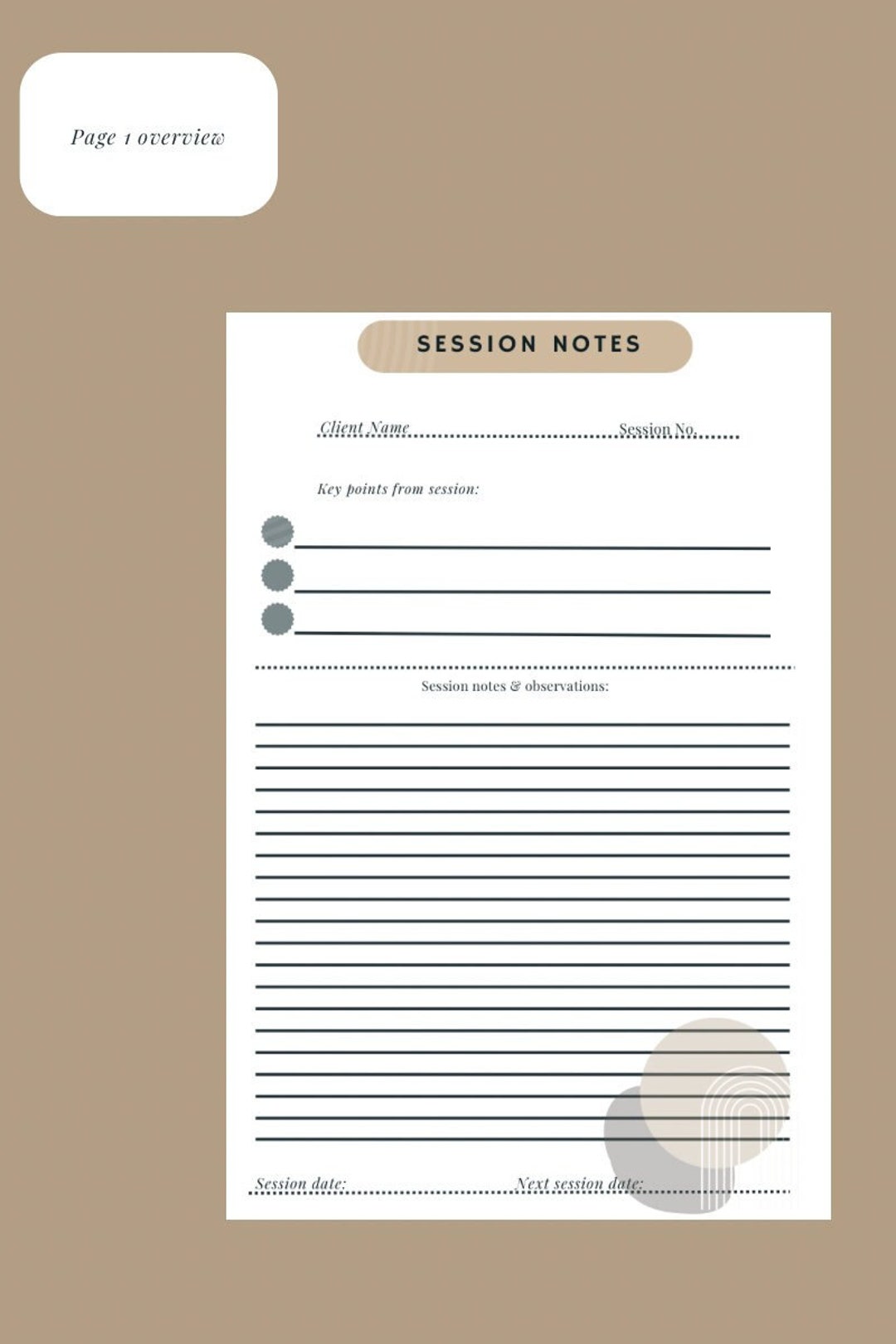 Therapist Note Sheets, Session Sheets, Notes, Therapist Notes Template ...