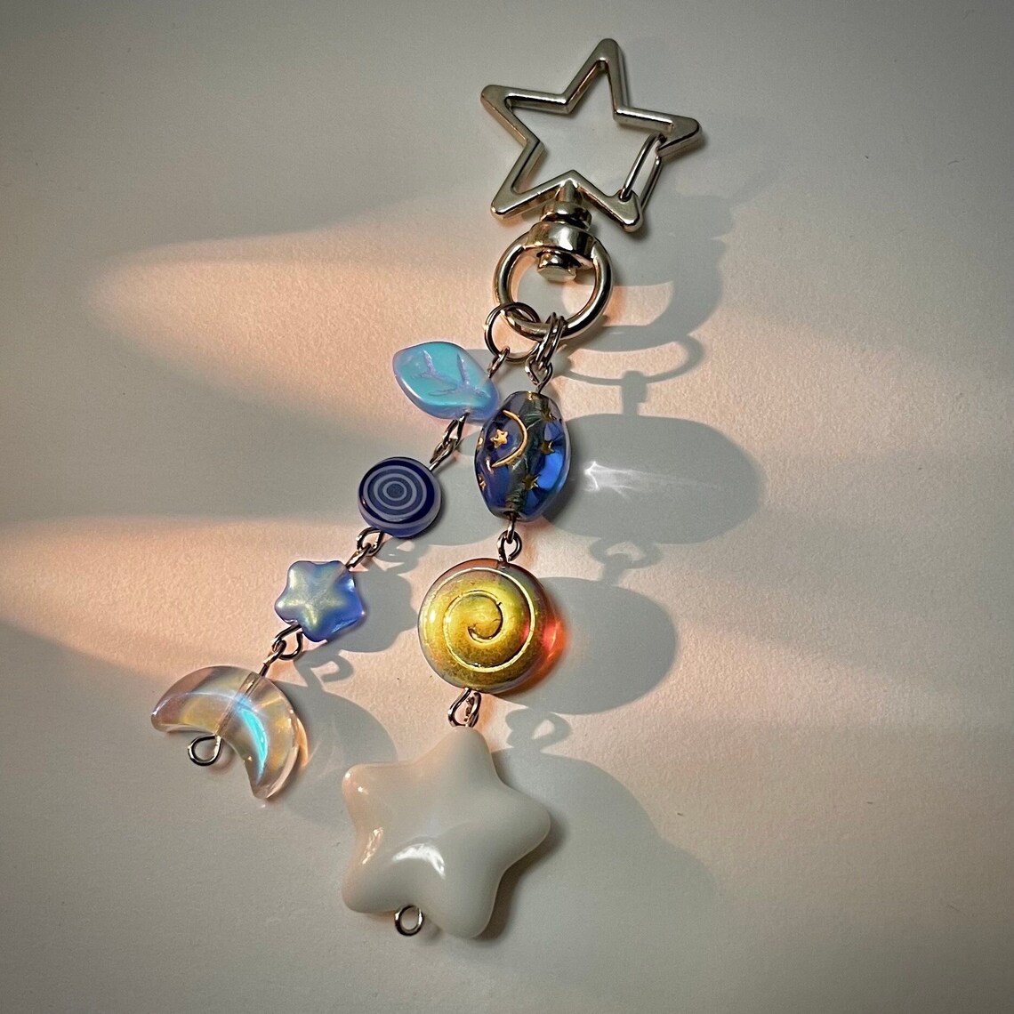 Sweet Dreams Keychain / Bag Charm white Star Version With Star, Moon ...