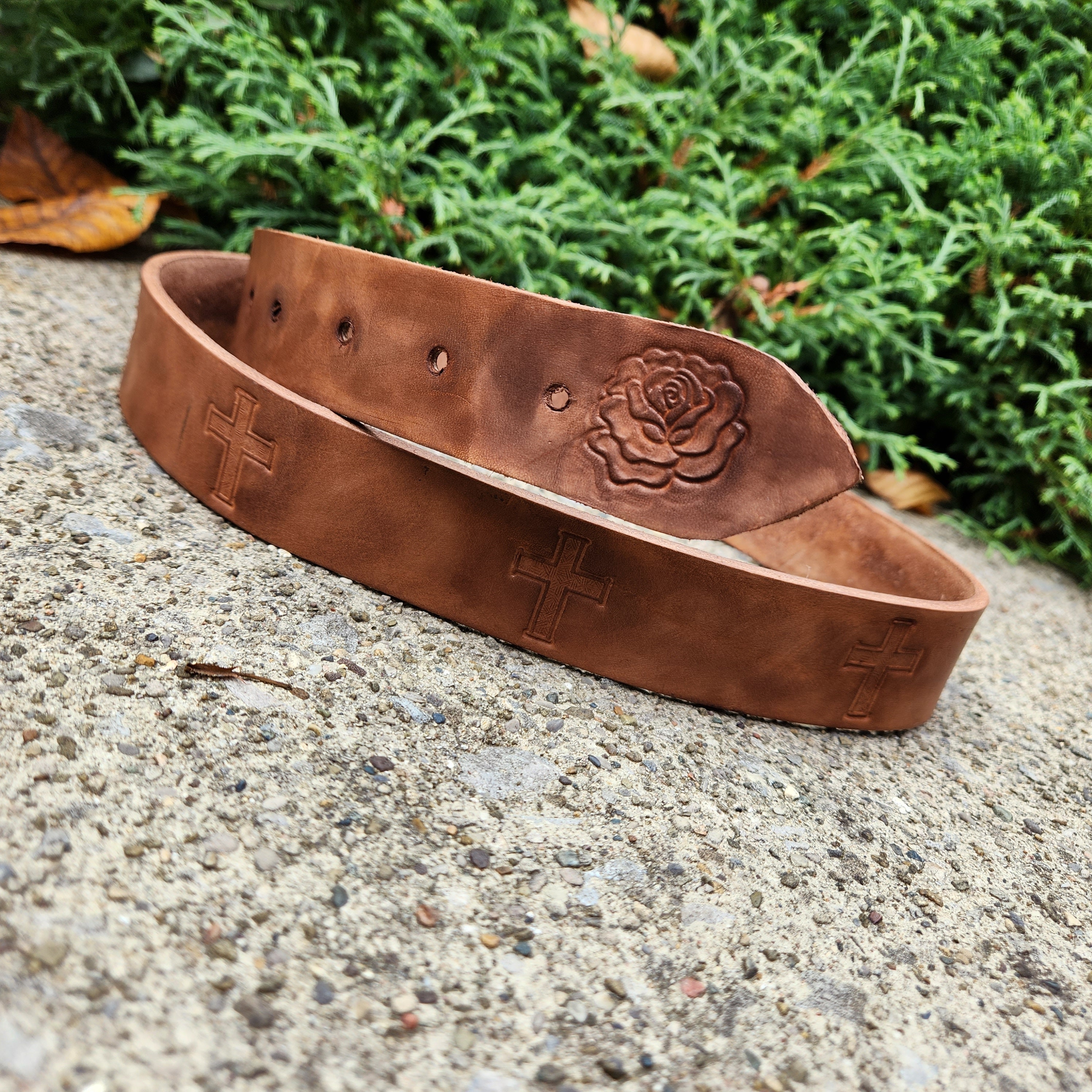 Leather Name Belts With Stamp Choice - Etsy