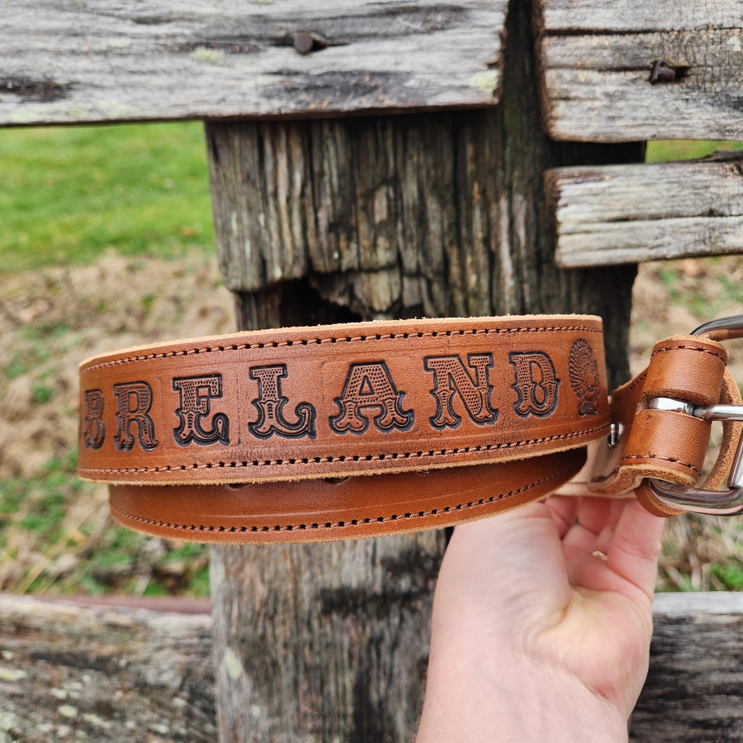 Leather Name Belts With Stamp Choice - Etsy