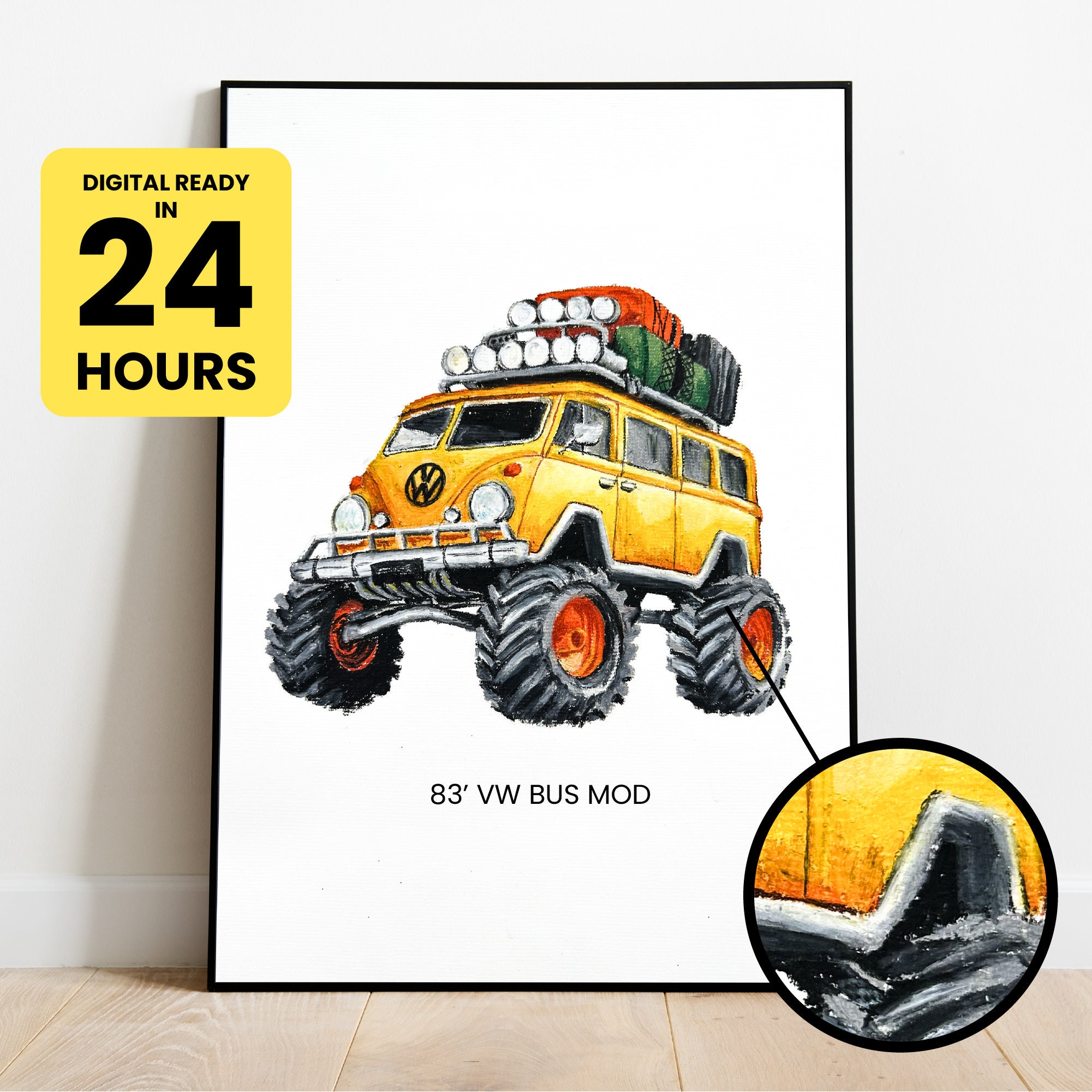 Custom Car Portraits Using Car Photo Personalized Digital Truck ...