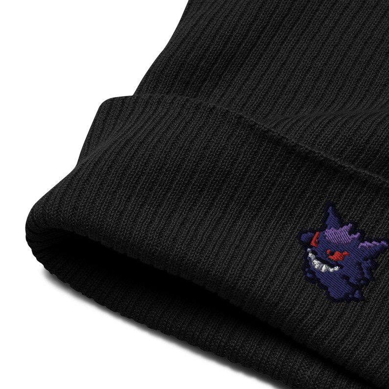 Gengar Inspired Pixel Art Embroidered Pokemon Beanie Hat - Etsy Australia