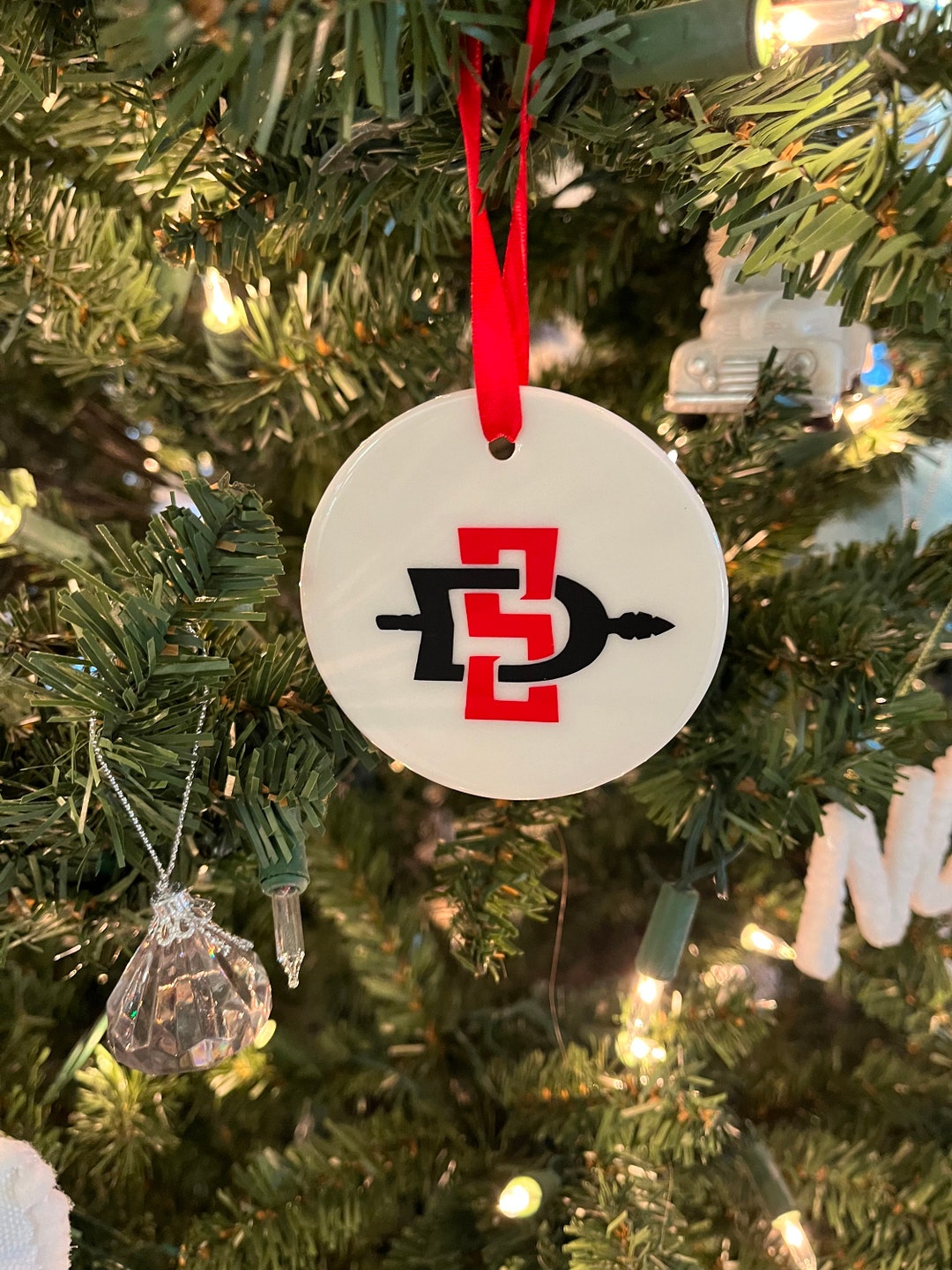 Custom College Christmas Ornament - Etsy