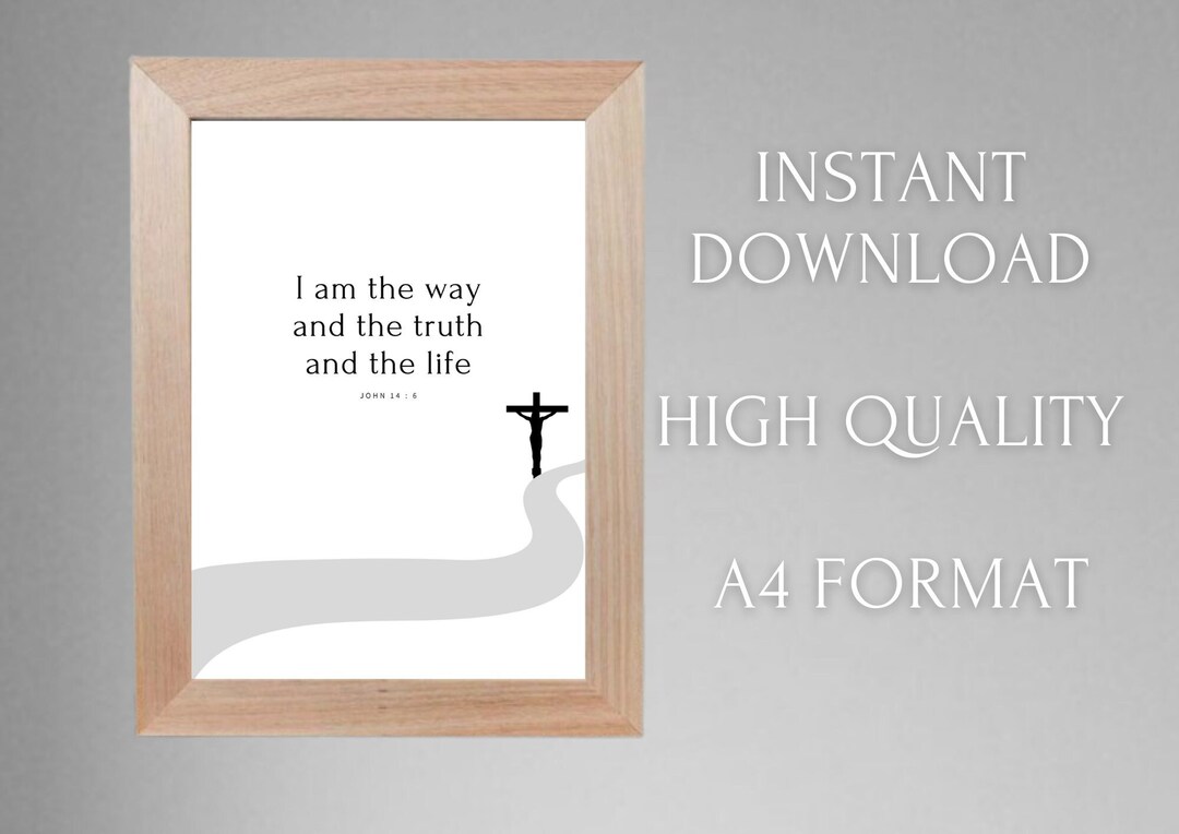 Christian Art Print I Bible Verse I Digital Print I Cross I - Etsy