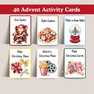 Advent Activities for Kids Printable, Christmas Countdown, 40 Printable ...