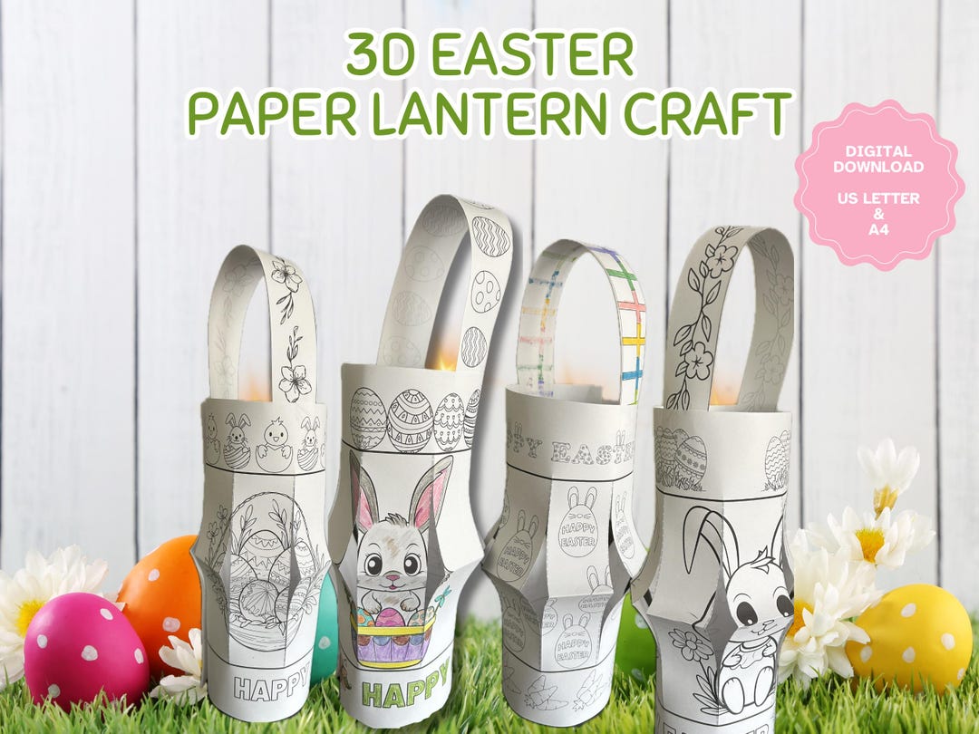 Easter Craft for Kids, Easter Paper Lantern Craft, Spring Printable ...