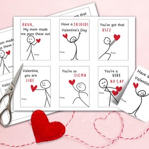 Slang Kids Valentine's Day Cards, Funny Printable Classroom Valentine's ...