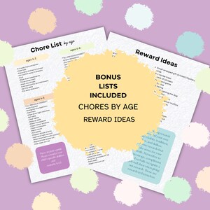 Kids Chore Chart and Reward System, Responsibility Printable, Kids ...