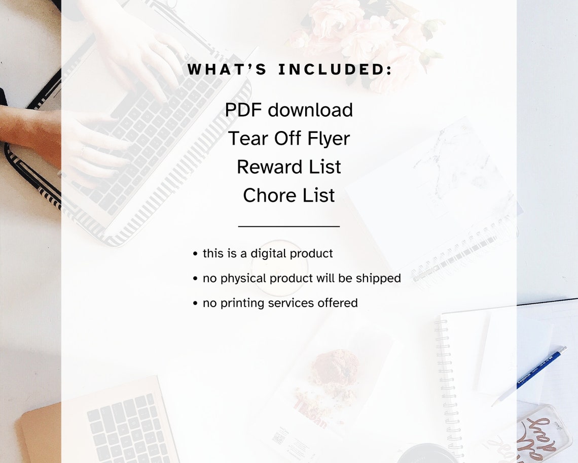 Kids Chore Chart and Reward System, Responsibility Printable, Kids ...