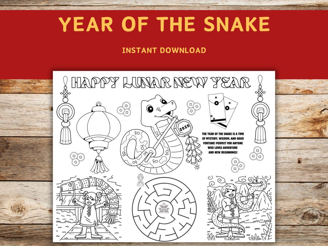 Chinese New Year Coloring Page, Lunar New Year Coloring Pages, Year of ...